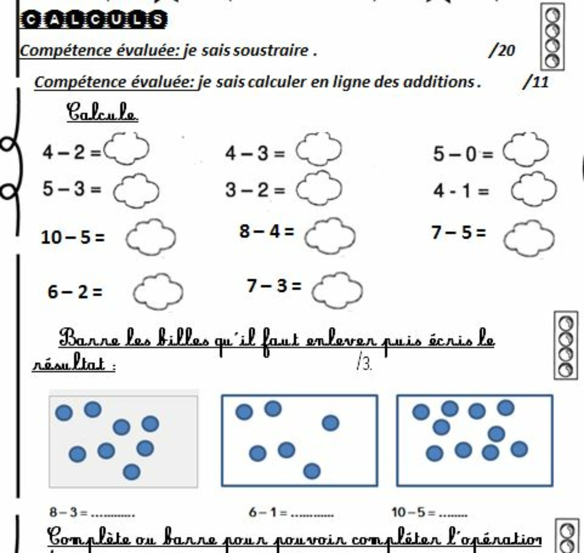 évaluation maths cp trimestre 1 - Mathématiques CP - La Salle des Maitres