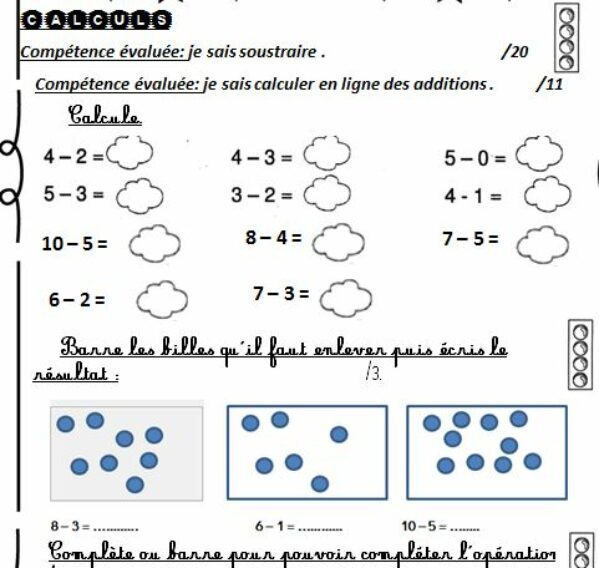 évaluation maths cp trimestre 1 - Mathématiques CP - La Salle des Maitres
