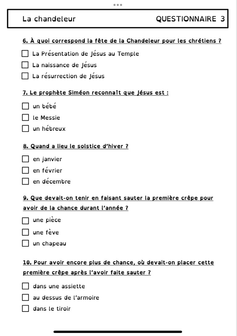 Chandeleur + recette des crêpes - Lecture CE1, CE2, CP - La Salle des ...
