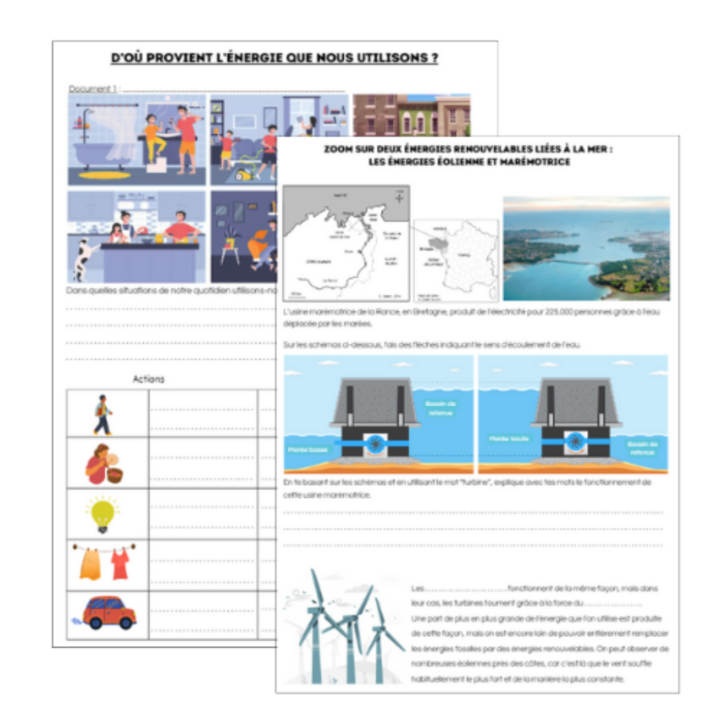 Séquence sur les sources d'énergie (fiche élève + guide de l'enseignant ...