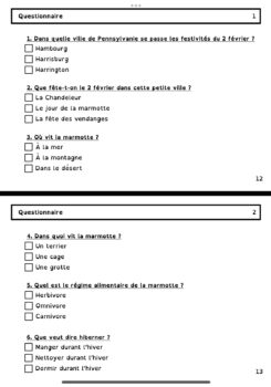 Le jour de la Marmotte - Geographie, Lecture CE1, CE2, CP - La Salle ...