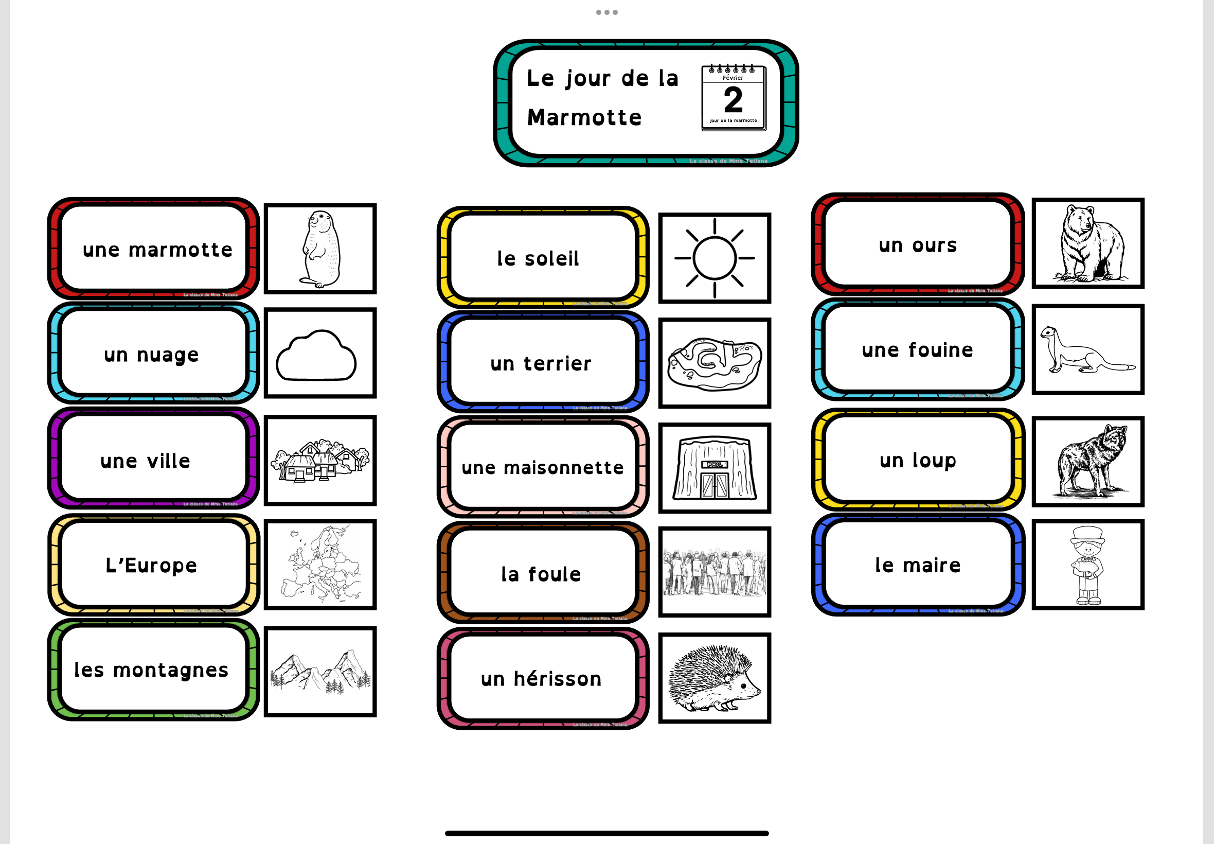 Le jour de la Marmotte - Geographie, Lecture CE1, CE2, CP - La Salle ...