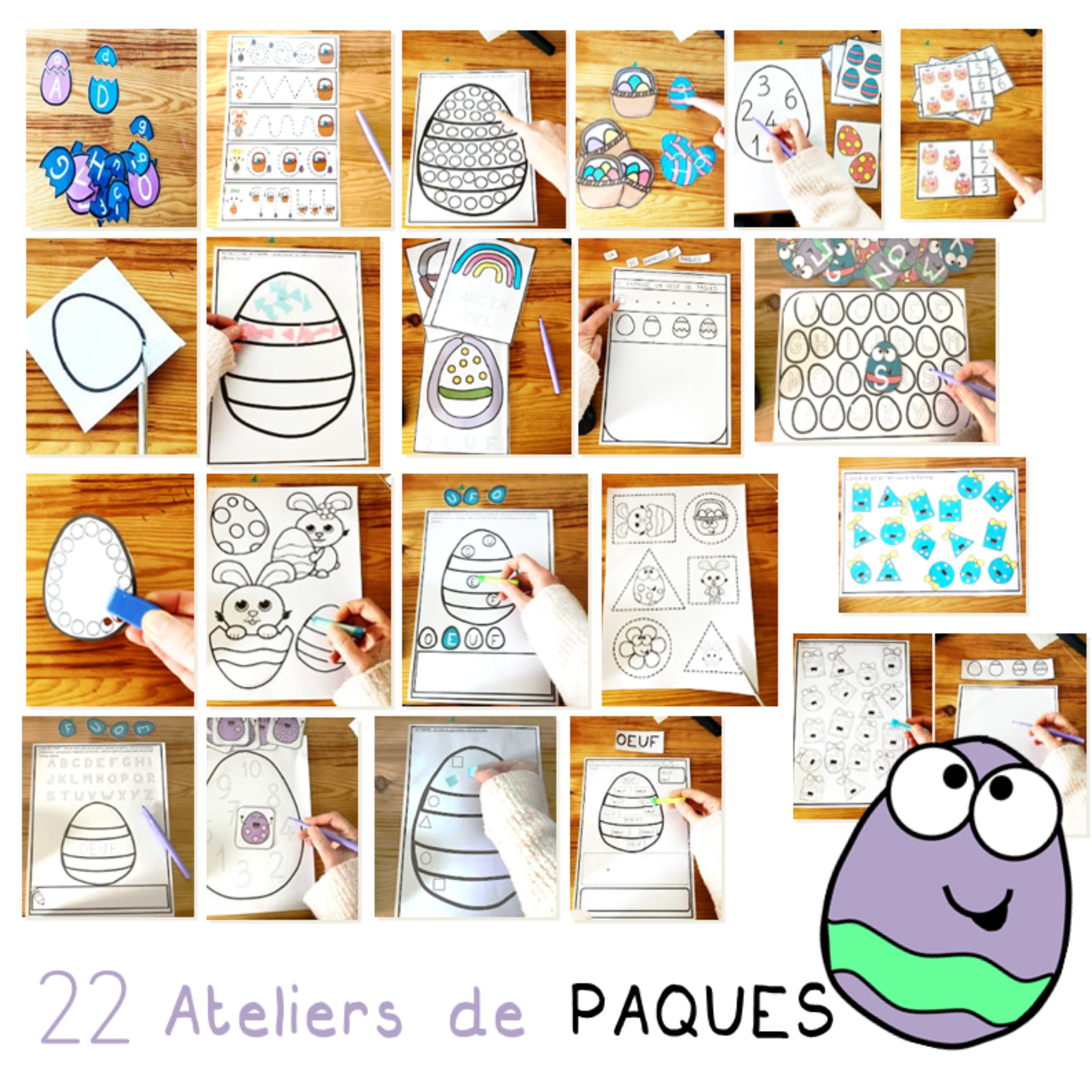 22 ateliers de Pâques - Ecriture, Lecture, Mathématiques Moyenne ...
